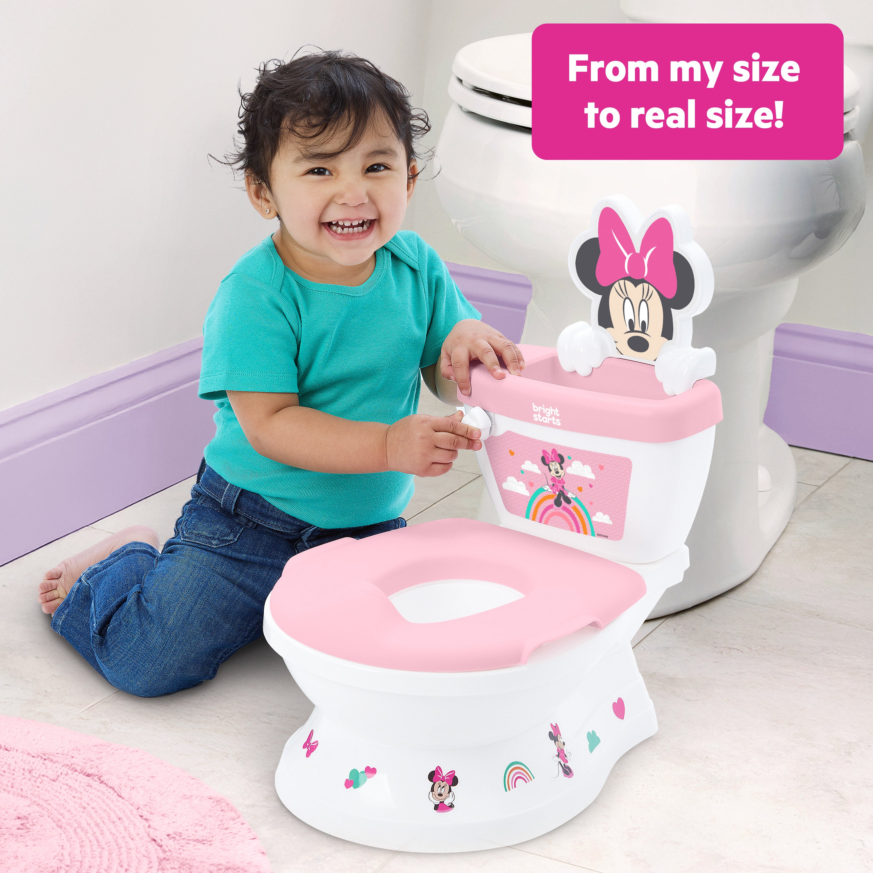 Disney Baby Minnie Mouse My Size Potty 2-in-1 System by Bright Starts ...