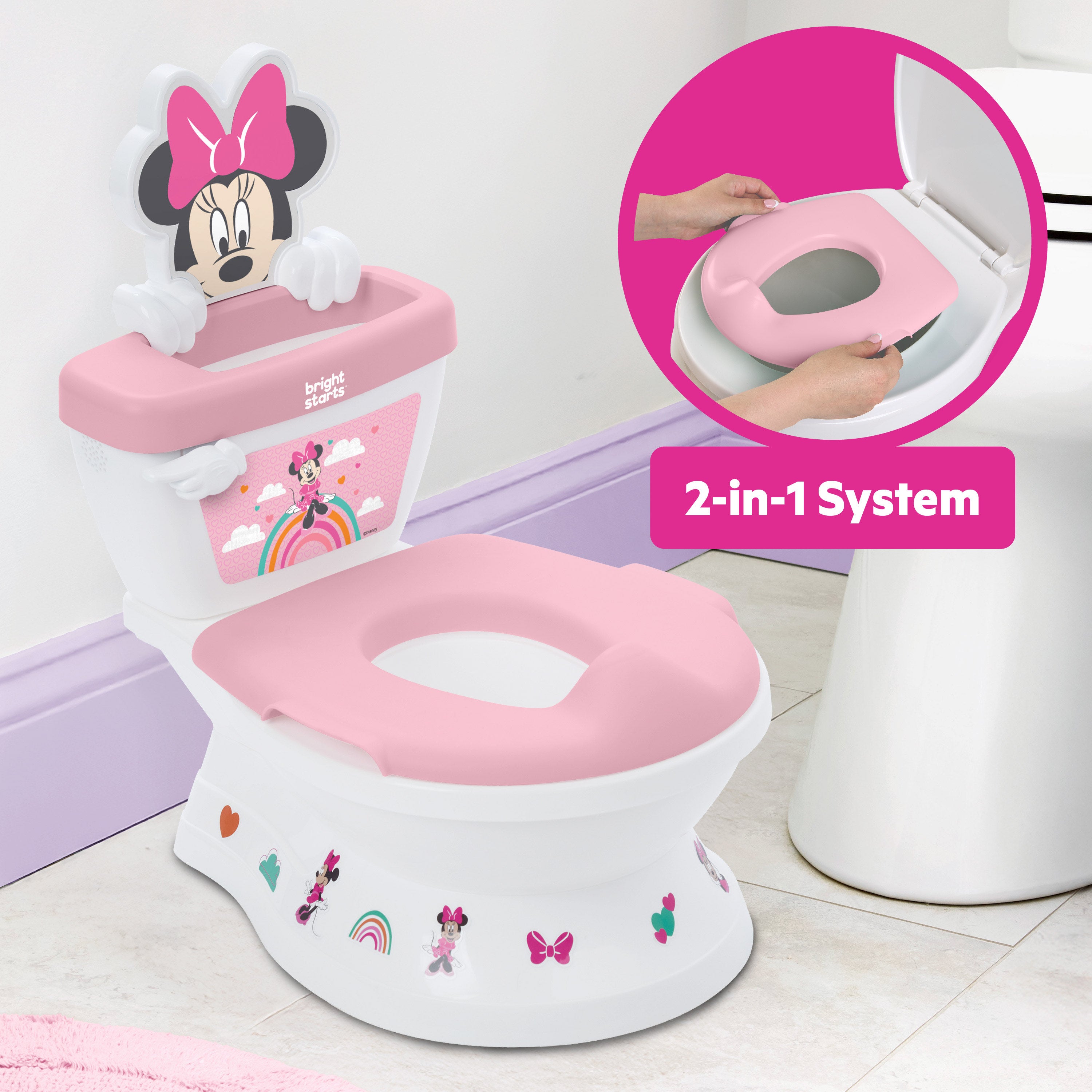 Disney Baby Minnie Mouse My Size Potty 2-in-1 System by Bright Starts ...